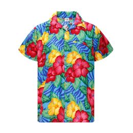 King Kameha Shirt 'Wild Flowers' male Blue size XXL