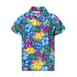 King Kameha Shirt 'Wild Flowers' male Purple size S