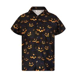 King Kameha Shirt 'Helloween Pumpkin Allover' male Black size 5XL