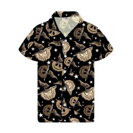 King Kameha Shirt 'Helloween Pumpkin Hat' male Brown size XXL