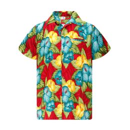 King Kameha Shirt 'Wild Flowers' male Red size XL