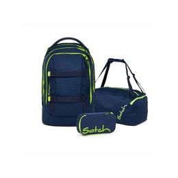 Satch Rucksack 'Pack Schulrucksack Set 3tlg.' Jungen Größe One Size marine / apfel