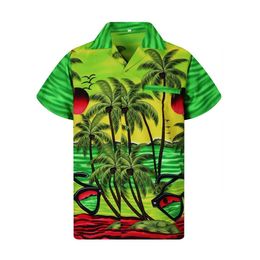 King Kameha Shirt 'Sunglasses' male Green size XS