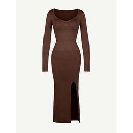 FÉMINITÉ Fatale Kleid 'ELENA' Damen Größe 34/36 braun Winterkleid