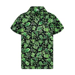 King Kameha Shirt 'Skull' male Green size 12XL