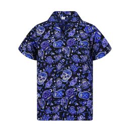 King Kameha Shirt 'Skull' male Blue size L