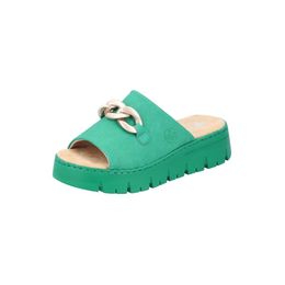 Rieker Pantolette Damen Gr&ouml;&szlig;e 37 gold / smaragd