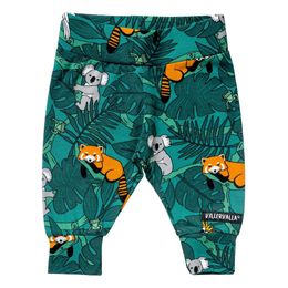 Villervalla Leggings 'Animal' Gr&ouml;&szlig;e 86 grau / gr&uuml;n / orange