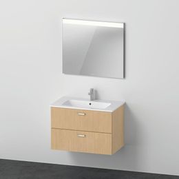 Duravit ME by Starck Waschtisch mit XBase Schrank, mit Spiegel, XB0071030300000,
