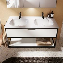 Burgbad Vry Schrank mit Doppelwaschtisch, 1 Auszug, SGUL123F6019C0001G0253,