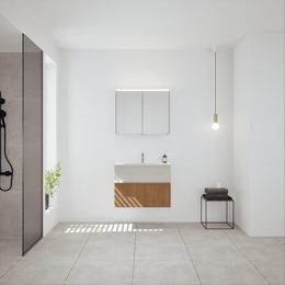Burgbad Fiumo 2.0 Schrank mit Waschtisch, mit Spiegelschrank, SHGX082F6927FOT2C0001G0223,