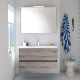 Burgbad Rocio Schrank mit Waschtisch, mit Spiegel, SGYP100F6225,