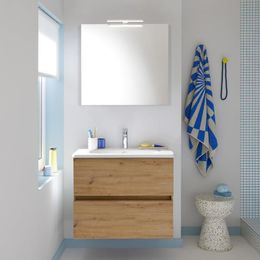 Burgbad Rocio Schrank mit Waschtisch, mit Spiegel, SGYP080F6224,