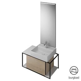 Burgbad Junit Schrank mit Waschtisch, mit Spiegel, SFLF090RF3150C0001G0175,