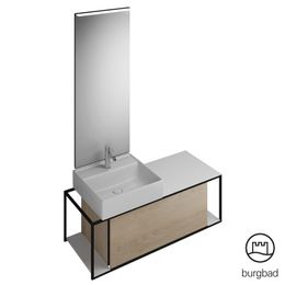 Burgbad Junit Schrank mit Waschtisch, mit Spiegel, SFLF120LF3150C0001G0175,