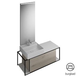 Burgbad Junit Schrank mit Waschtisch, mit Spiegel, SFLF120LF3151C0001G0175,