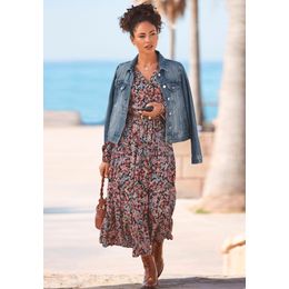 Lascana Damen Maxikleid, floral-bedruckt, Gr&ouml;&szlig;e 34
