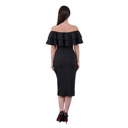 WOMAN VISION Kleid Damen Größe 42 schwarz