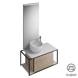 Burgbad Junit Schrank mit Waschtisch, mit Spiegel, SFLG090LF3150C0039G0175,