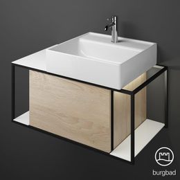 Burgbad Junit Schrank mit Waschtisch, 1 Auszug, SFKQ090RF3150C0001G0175,