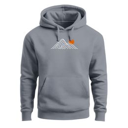 Neverless Sweatshirt 'Lineart Berge' male Grey size XS