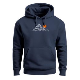 Neverless Sweatshirt 'Lineart Berge' Herren Gr&ouml;&szlig;e XXXL navy