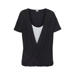 Lascana T-Shirt Damen Gr&ouml;&szlig;e L/XL schwarz / wei&szlig;