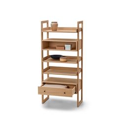 Tchibo - Regal aus Eichenholz - 80x44x180cm - schwarz - Eichenholz / Holz / Echtholzfurnier