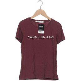 Calvin Klein Jeans T-Shirt Damen Gr&ouml;&szlig;e S Second Hand bordeaux