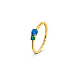Tchibo - 925 Silber Ring blaugr&uuml;n - Damen - Gr. 17 - blau