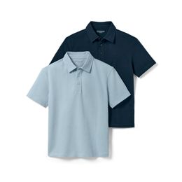 Tchibo - 2 Kinder-Poloshirts - Jungen - Gr. 146/152 - dunkelblau