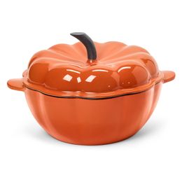 Tchibo - Gusseisen-Topf in Kürbisform - orange