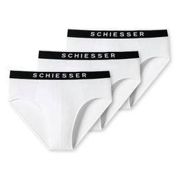 3 Schiesser Rio-Slips - Herren - Gr. Xxl/8 - wei&szlig;