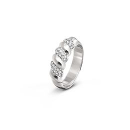 Tchibo - Ring Sparkle Rows - Damen - Gr. 19 - silber