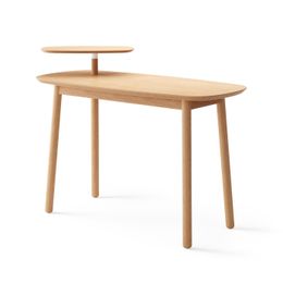Tchibo - Schreibtisch - 127x56x90cm - braun - Buchenholz / Holz / Stahl