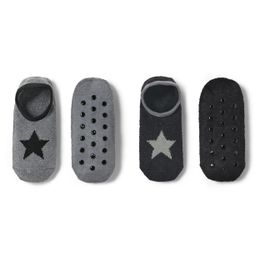 Tchibo - 2 Paar Hausschuhsocken - Damen - Gr. 35-38 - silber