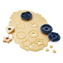Tchibo - 3 Linzer-Pl&auml;tzchen-Ausstecher - dunkelblau