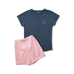 Tchibo - Kinder-Shorty-Pyjama - M&auml;dchen - Gr. 134/140 - graublau