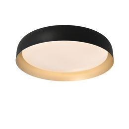 JUST LIGHT Deckenleuchte "OSKO", schwarz, 1, Ø 57cm H: 11,5cm, 1 Stk., Leuchten, LED, Fernbedienung, Funk inkl.