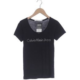 Calvin Klein Jeans T-Shirt Damen Gr&ouml;&szlig;e XS Second Hand schwarz