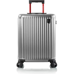 Hartschalen-Trolley Heys "Smart Luggage, in verschiedenen Farben und Größen", Gr. B/H/T: 39cm x 53cm x 23cm 42 l, silber, Polycarbonat, Koffer, Heys x Joachim Llambi Handgepäck Smart Gepäck mit App-Funktion