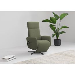 TV-Sessel Home Affaire "Rochelle, inkl. Kopfteilverstellung & 360 Drehfunktion", gr&uuml;n (olive), B:71cm H:110cm T:82cm, 95% Polyester 5% Polyamid, Sessel, wahlweise mit 2 Motoren, Akku & Aufstehhilfe