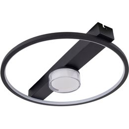 Näve NÄVE LED Deckenleuchte "Cimo", schwarz, 1, H: 8cm, 1 Stk., Leuchten, stufenweise dimmbar per Wandschalter, Lichtfarbe warmweiß, schwarz
