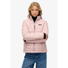 Steppjacke Superdry "FUJI LITE PADDED JACKET", Damen, Gr. M, pink (dusty pink), Web, Obermaterial: 100% Nylon, unifarben, slim fit, Bündchen, Jacken