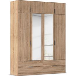 Kleiderschrank Rauch "Drehtürenschrank Schrank Garderobe Ankleide Schlafzimmer LAGOA", eiche sonoma, B:181cm H:235cm T:54cm, Holzwerkstoff, Schränke, geräumige Schubladen, 3 Breiten, optional mit Aufsatz MADE IN GERMANY
