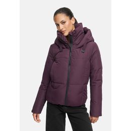 Winterjacke Marikoo "Ninikaa", Damen, Gr. L, dusty plum, Obermaterial: 100% Polyester; Futter: 100% Polyester; Wattierung: 100% Polyester; Ärmelfutter: 100% Polyester, Jacken, kurze Winterjacke mit extra hohem Windschutzkragen
