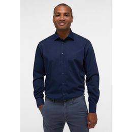 Langarmhemd Eterna "COMFORT FIT", Herren, Gr. 48, Normalgrößen, navy, Popeline, 100% cotton, normal, Manschette, Hemden
