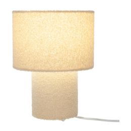 Näve NÄVE Tischleuchte "Fluffy", beige (natur), 1, Ø 23cm H: 31cm, 1 Stk., Leuchten, fluffiger Plüschbezug, H:31cm D:23cm, Zuleitung mit Kippschalter, E27