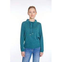 Langarmshirt ZABAIONE "Sa44skia", Damen, Gr. L, grün (emerald), Jersey, Obermaterial: 78% Polyester, 20% Viskose, 2% Elasthan, unifarben, normal, Rundhals, Shirts