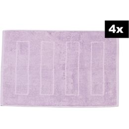 Badematte done. "DAILY UNI 4er-Set", lila (lavender), H:5mm, Baumwolle, Badematten, Badvorleger aus 100% Baumwolle
